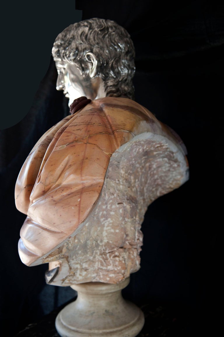 Marble Bust of Emperor Nero Italian 20th Century Specimen Marble at 1stdibs