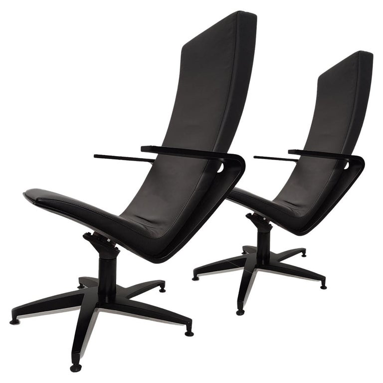 Pair of Sculptural Swiveling Chairs by Pennti Hakla for Avate, Finland ...