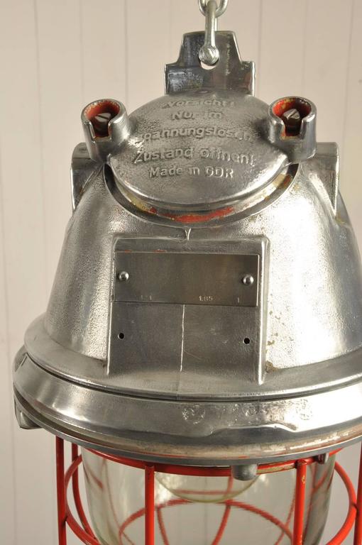 Vintage Industrial German Pendant Mine Lights For Sale at 1stDibs