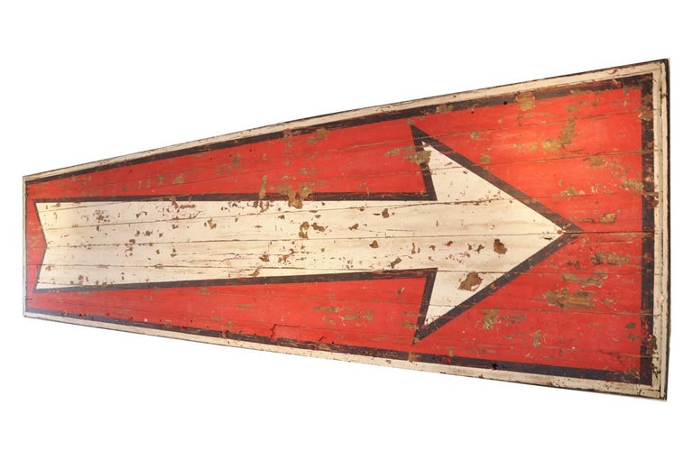 20th Century Huge Vintage Fairground Arrow Sign at 1stDibs