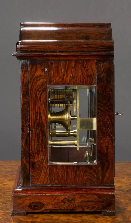 Victorian Miniature Rosewood Bracket Clock For Sale at 1stDibs