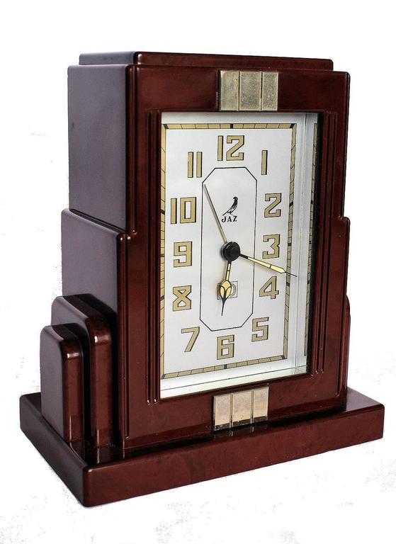 Art Deco Bakelite Skyscraper Clock by Jaz at 1stDibs