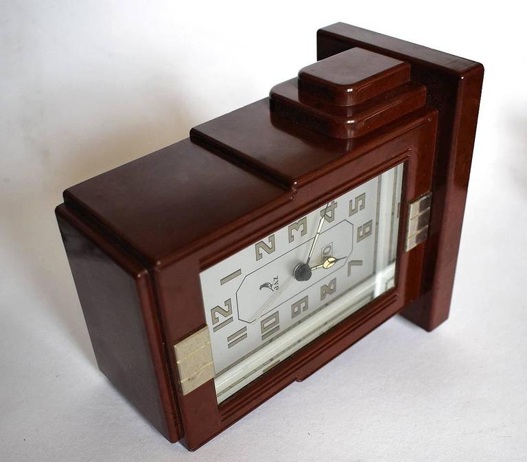 Art Deco Bakelite Skyscraper Clock by Jaz at 1stDibs