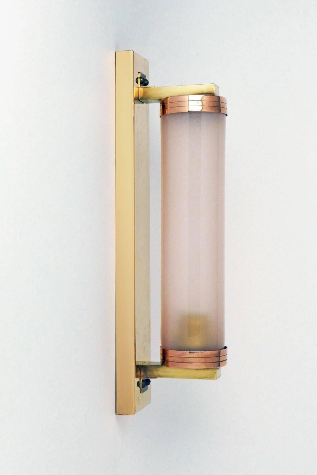 Modernist Art Deco Pair of Wall Light Sconces at 1stDibs