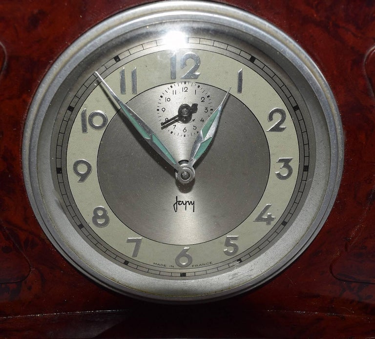 Art Deco Bakelite Streamline Clock by Japy France at 1stDibs ...