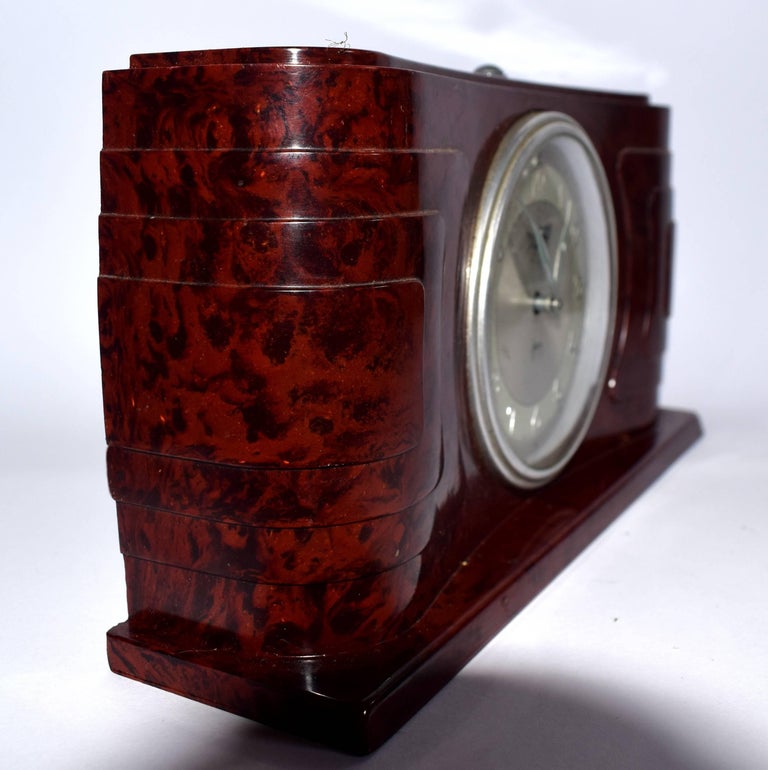 Art Deco Bakelite Streamline Clock by Japy France at 1stDibs ...