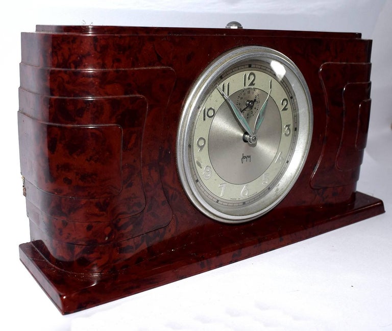 Art Deco Bakelite Streamline Clock by Japy France at 1stDibs ...