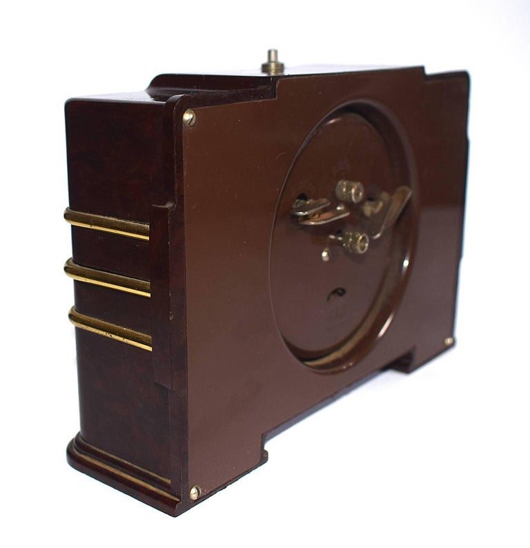 French Art Deco Bakelite Jaz Clock For Sale at 1stDibs