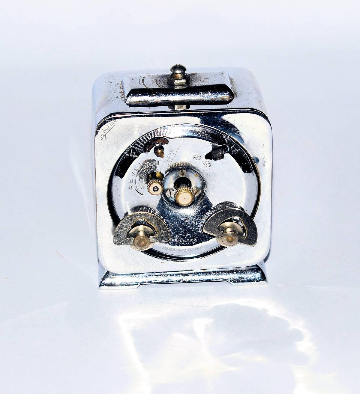 French Chrome Art Deco Alarm Clock by Dep at 1stDibs | alarm dep, art ...