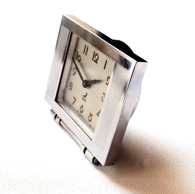 French Art Deco Alarm Clock by JAZ at 1stDibs