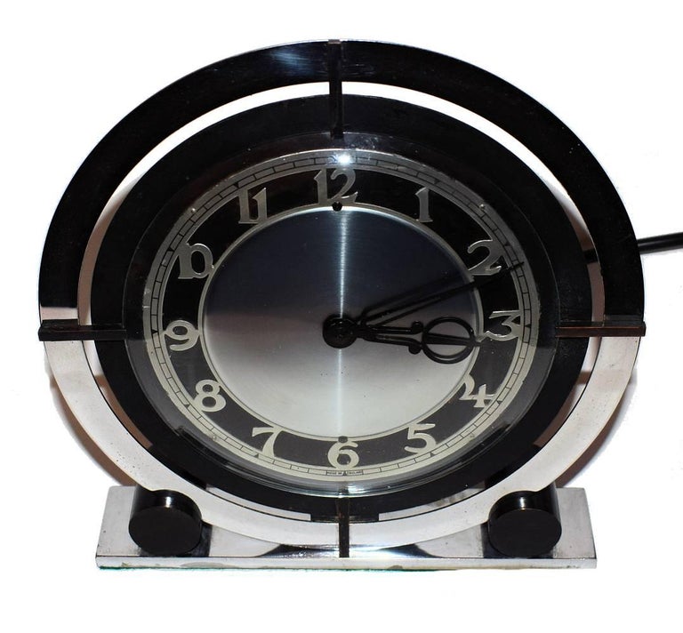 English Art Deco Modernist Clock by Temco For Sale at 1stDibs | temco ...