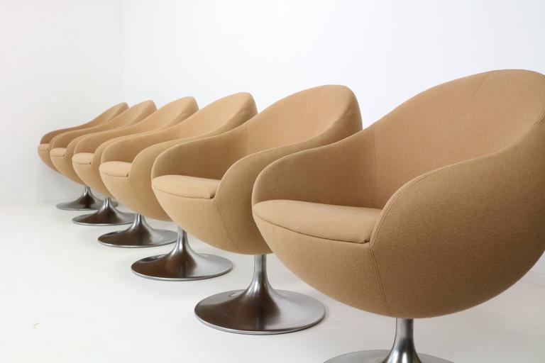 Set of six Swivel Armchairs 'Comet' by B. Johanson, 1960s at 1stDibs