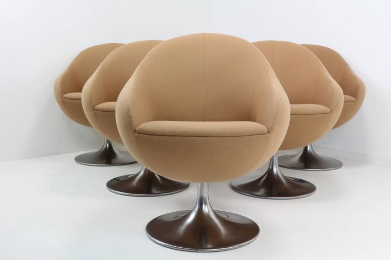 Set of six Swivel Armchairs 'Comet' by B. Johanson, 1960s at 1stDibs