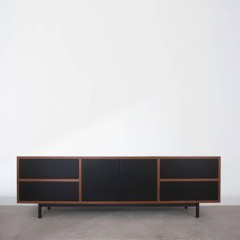 Low Driver Console in Waxed Paper Composite, Oiled Walnut and Blackened ...