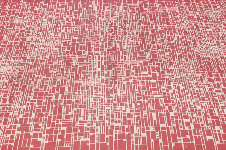 Geometric Modernist Carpet, Midcentury For Sale at 1stDibs