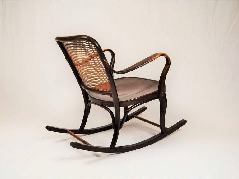 Rare Rocking Chair Thonet A 752 by Josef Frank, the 1930s at 1stDibs