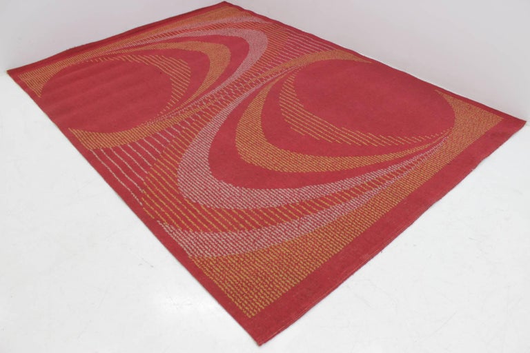 Midcentury Geometric Carpet For Sale at 1stDibs