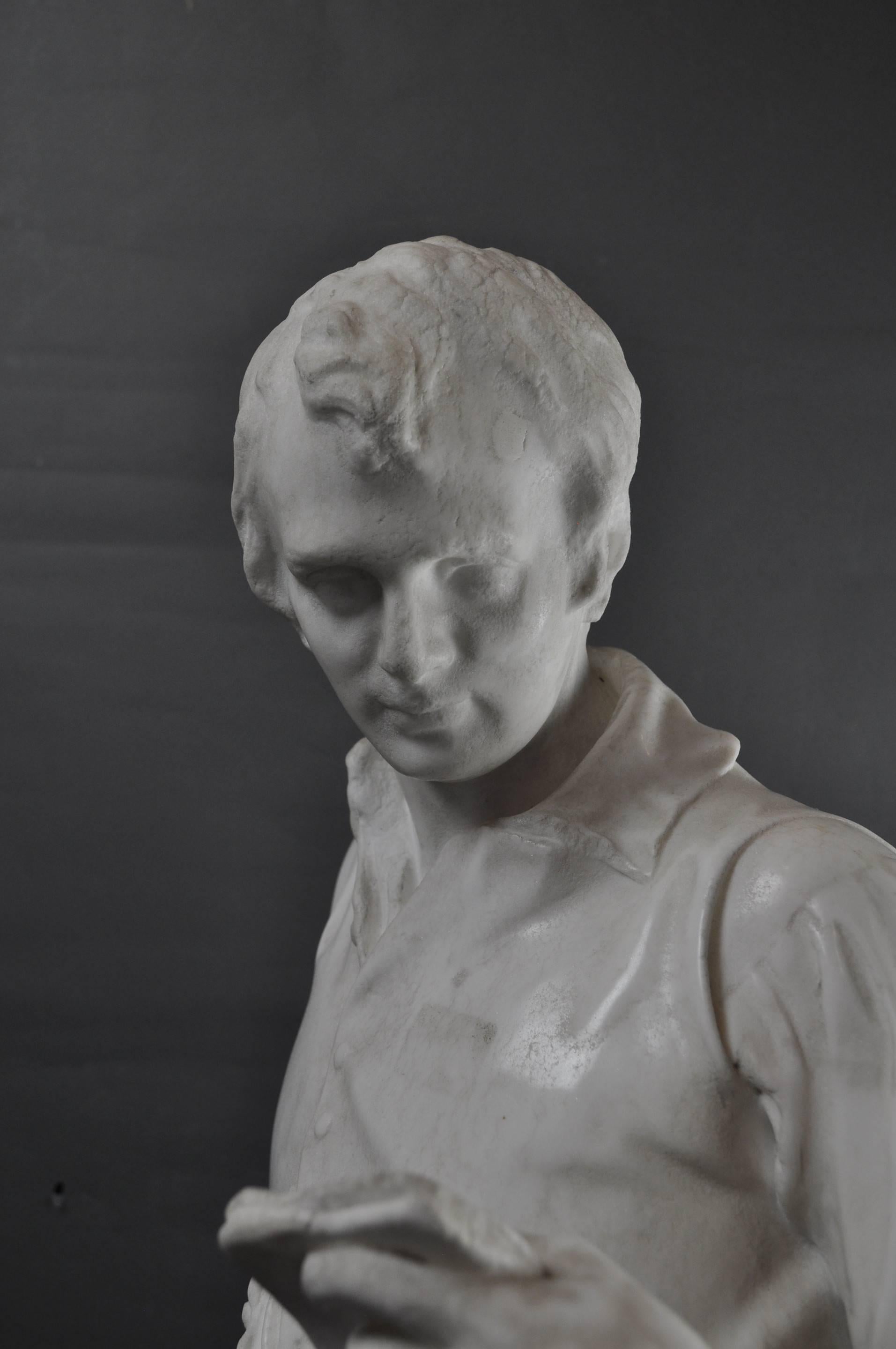 Marble Statue of Robert Burns, the Scottish Poet For Sale at 1stDibs