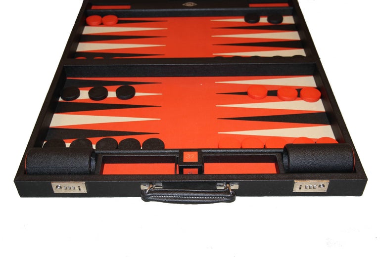 Geoffrey Parker Custom-Leather Backgammon Set at 1stDibs