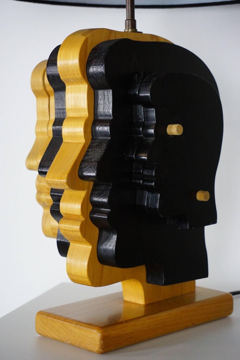 Vintage Dutch Design Wooden Lamp Face For Sale at 1stDibs | wooden ...