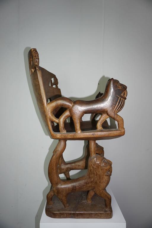 Magnificent and Rare Throne in a Single Piece of Wood at 1stDibs ...