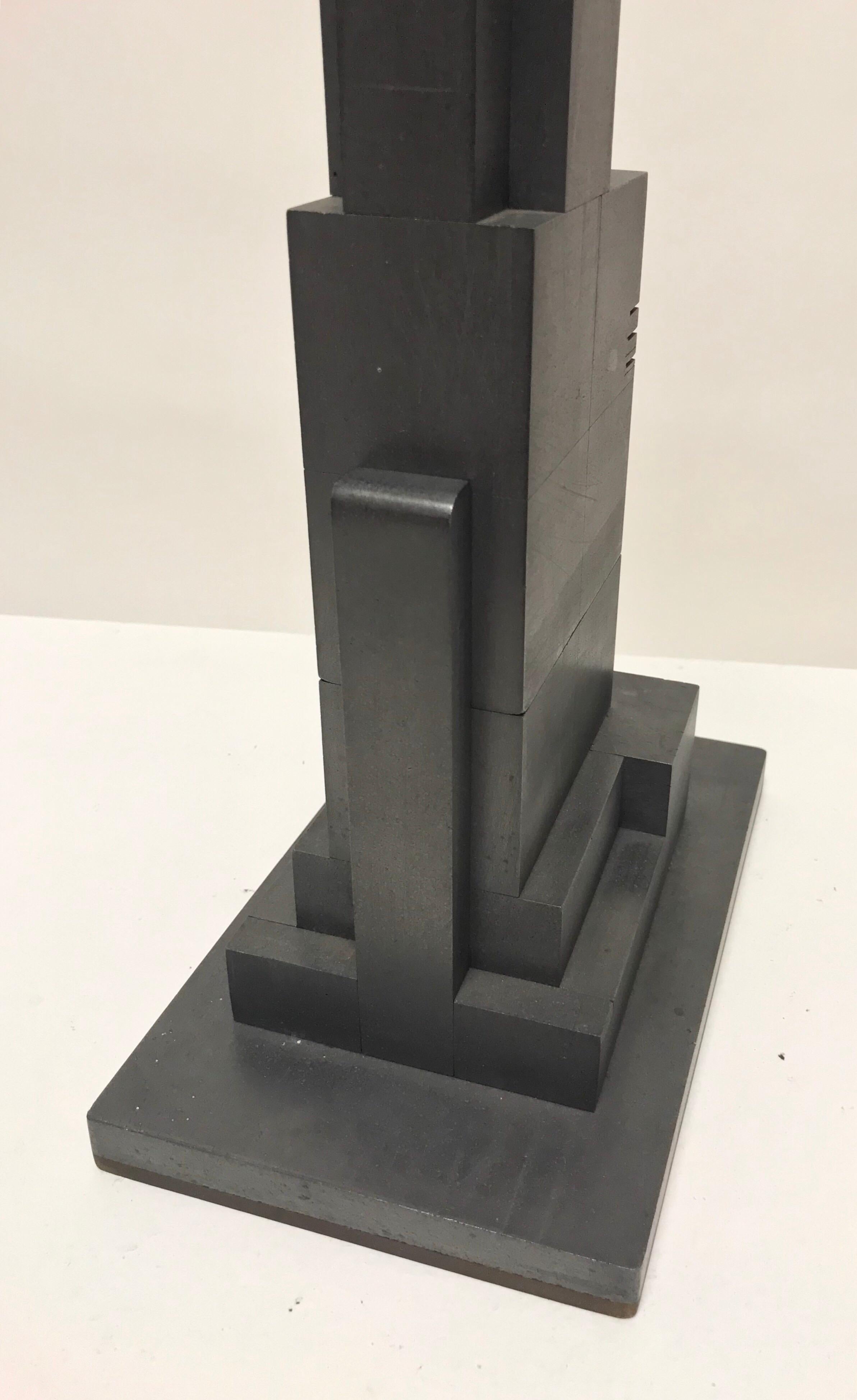 Geometric Cast Graphite Skyscraper Sculpture at 1stDibs | skyscraper ...