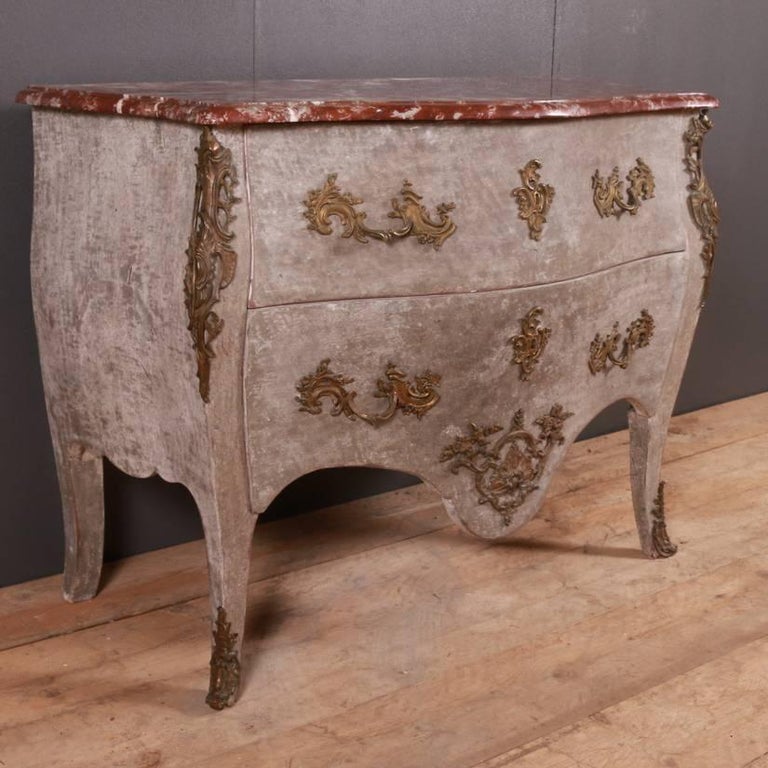French Painted Rococo Revival Commode For Sale at 1stDibs