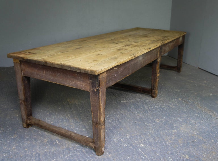18th Century Georgian Large Scullery Prep Table in Original Paint and ...