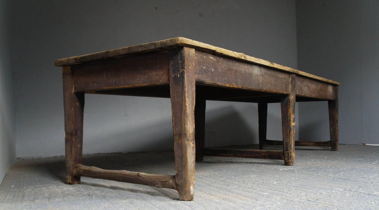 18th Century Georgian Large Scullery Prep Table in Original Paint and ...