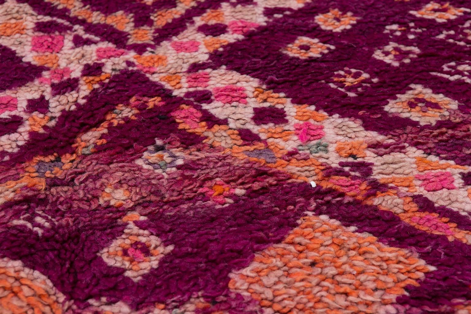 Vintage Moroccan Boujad Rug For Sale at 1stDibs