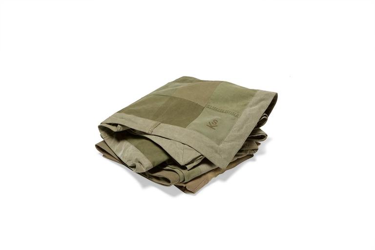 Quilted Vintage Military Canvas Throw Blanket For Sale at 1stDibs
