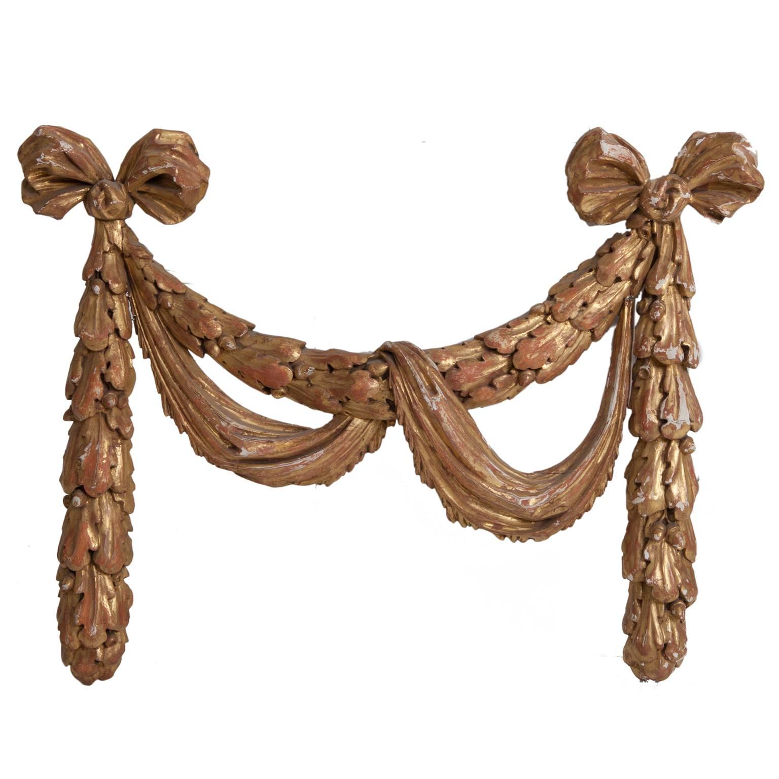 19th Century Hand-Carved Wooden Architectural Swags at 1stDibs