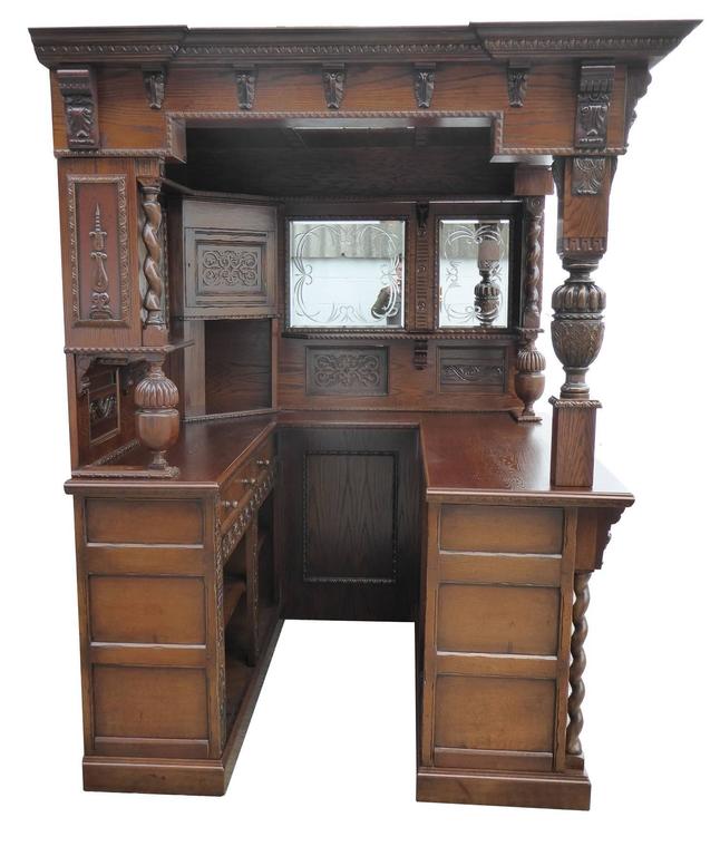 English Carved Oak Corner Bar at 1stDibs | orna dried oak, antique ...