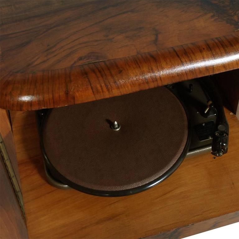 Art Deco Drinks Bar Unit Cabinet Record Player in the Manner Osvaldo ...