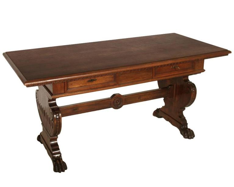 Early 20th Century Desk and Chairs Tuscan Renaissance by Dini and ...