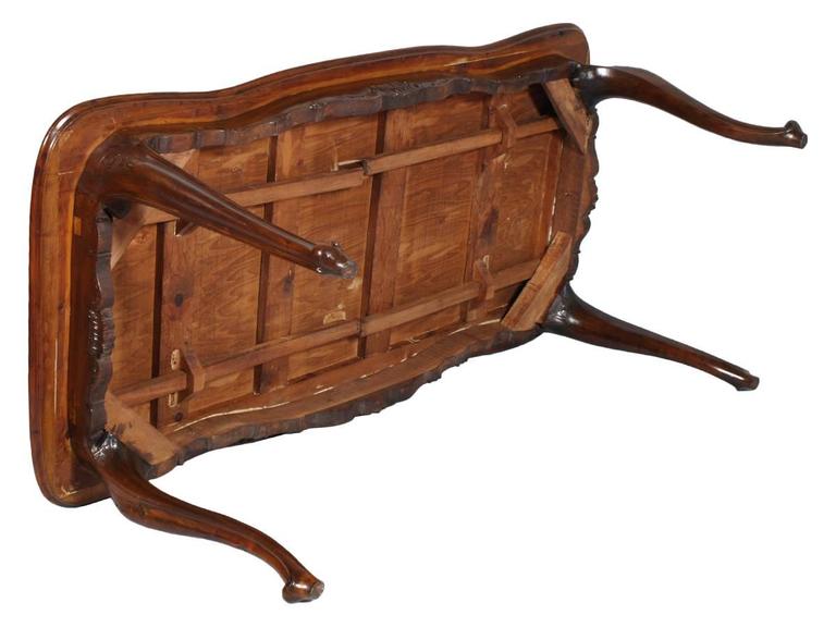 Early 20th Century Baroque Venetian Burl Walnut Hand-Carved Dining ...