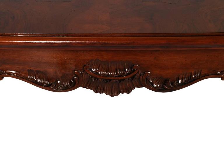 Early 20th Century Baroque Venetian Burl Walnut Hand-Carved Dining ...