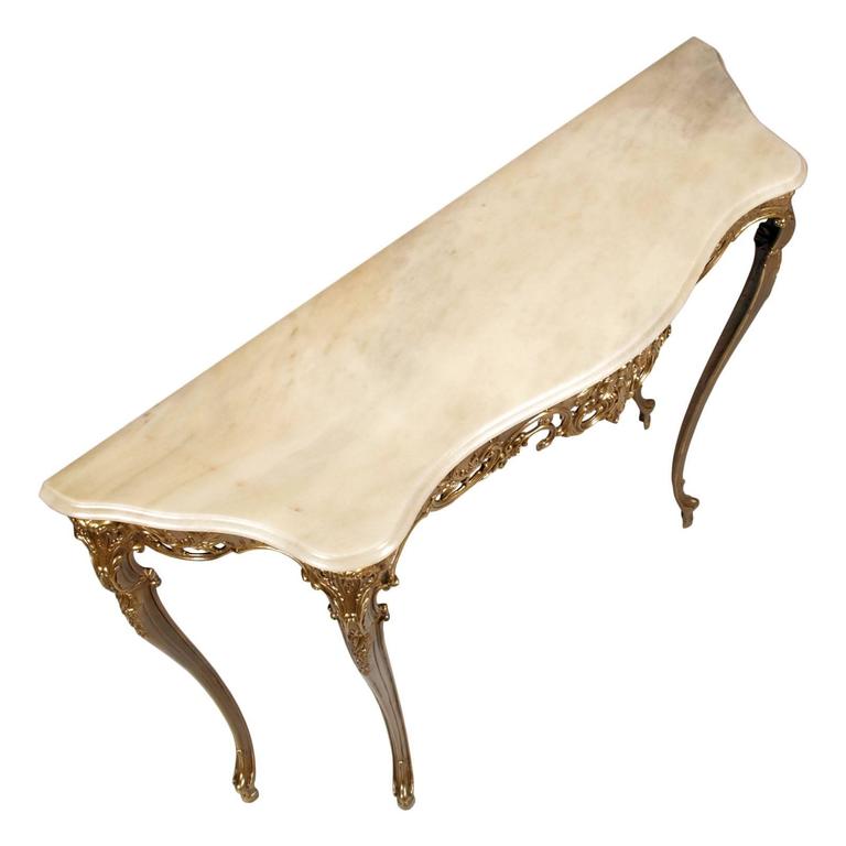 Early 20th Century Venetian Rococo Gilt Bronze Console, V. Cadorin ...