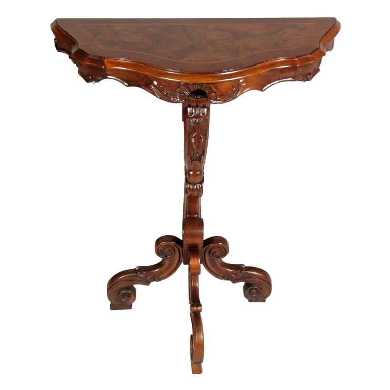 Early 20th Century Venetian Console Carved Walnut by Meroni e Fossati ...