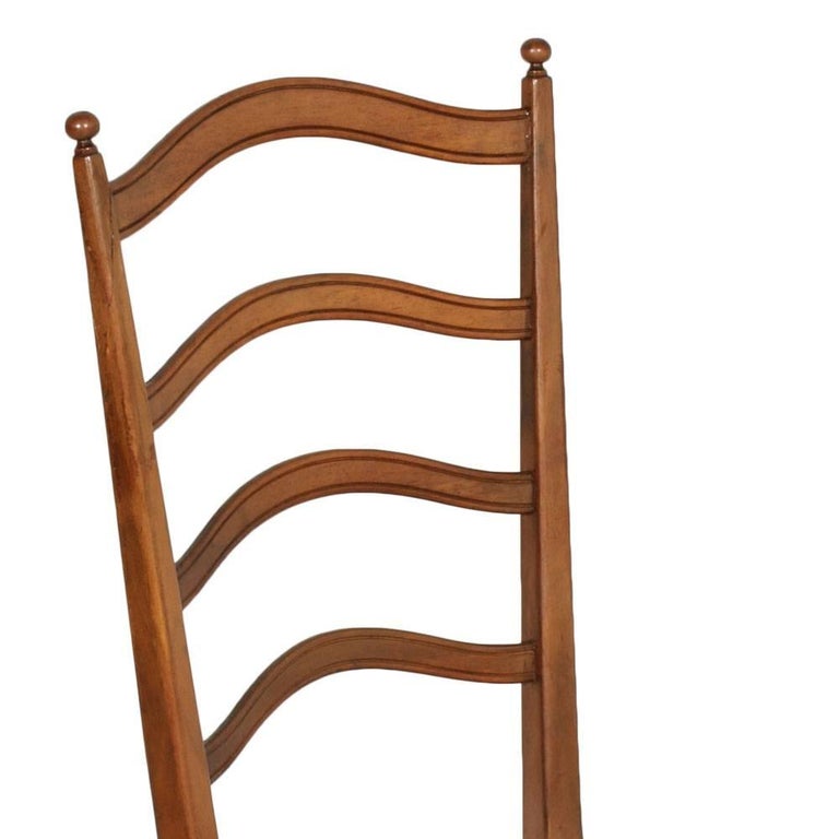 Four Mid-Century Modern Dining Chiavari Chairs, Blond Walnut with New ...