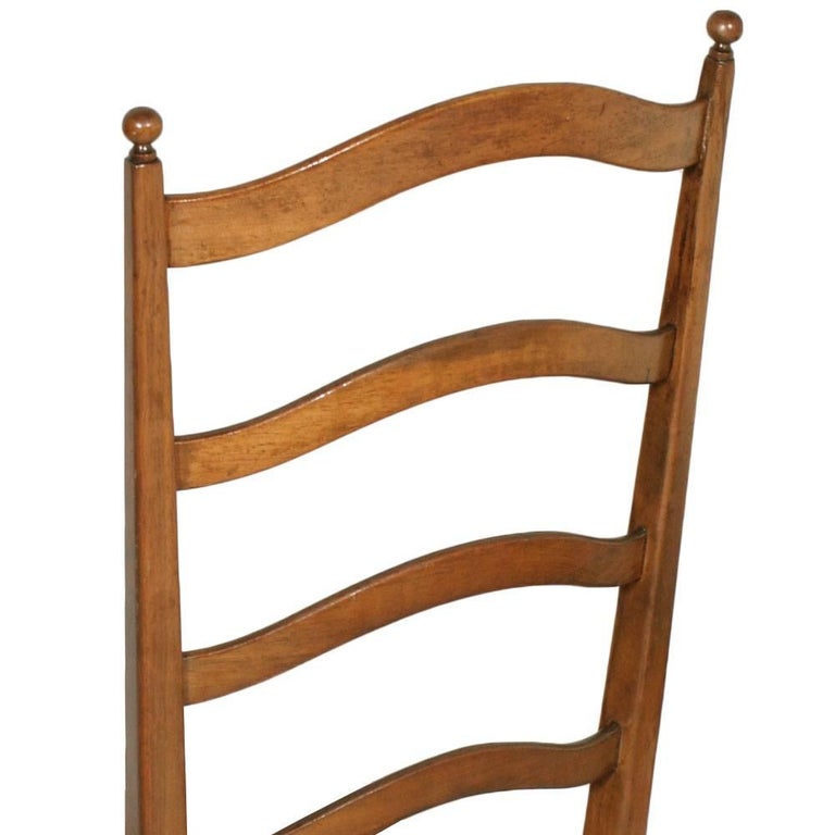 Four Mid-Century Modern Dining Chiavari Chairs, Blond Walnut with New ...