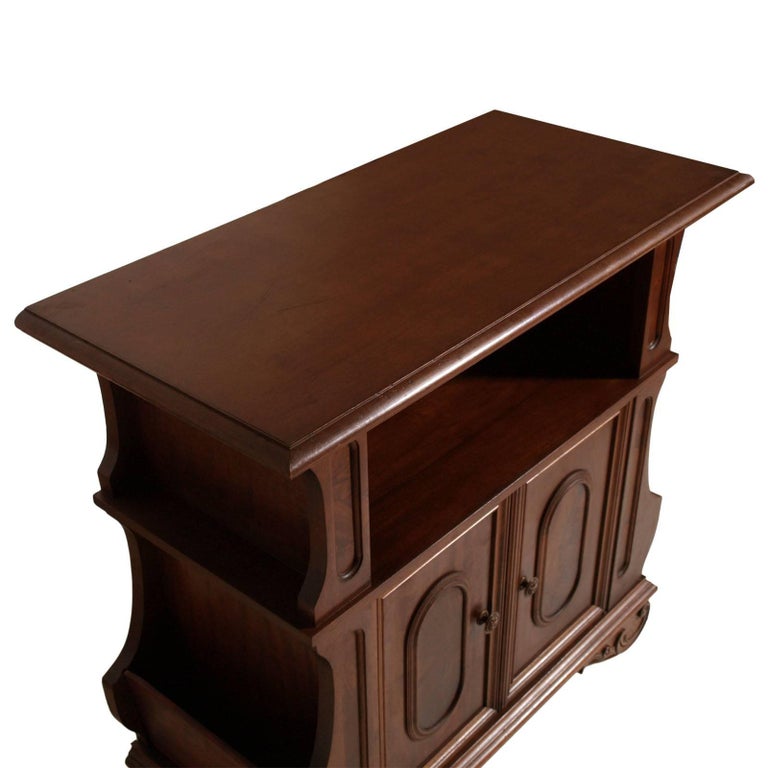 Midcentury, Renaissance Console, Entrance Cabinet in Walnut and Walnut ...