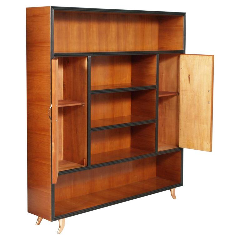 Mid-Century Modern Bookcase Cabinet Cherry Wood by Guglielmo Urlich for ...
