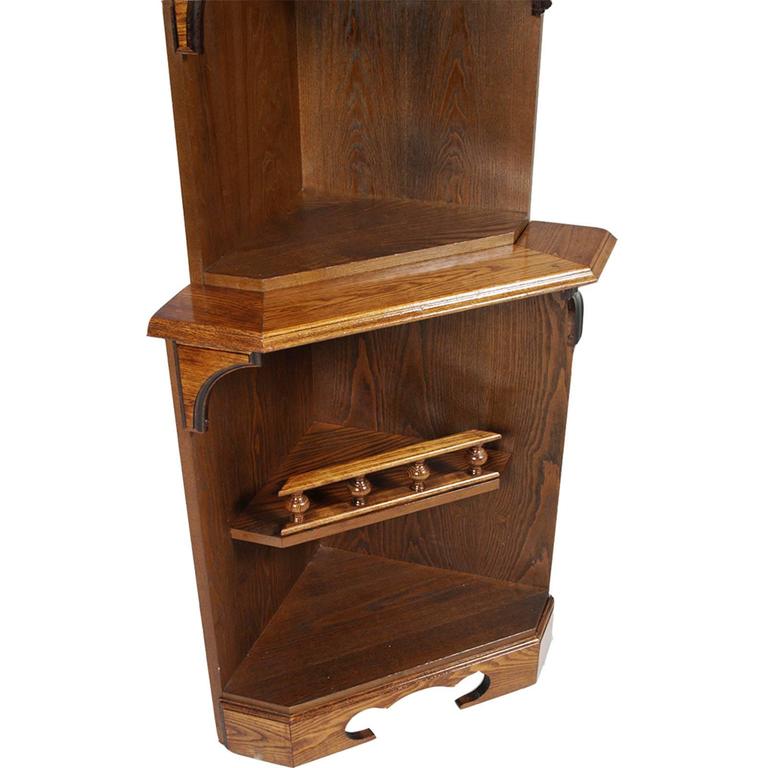 Early 20th Century Renaissance Corner Shelves Cupboard in Solid Oakwood ...