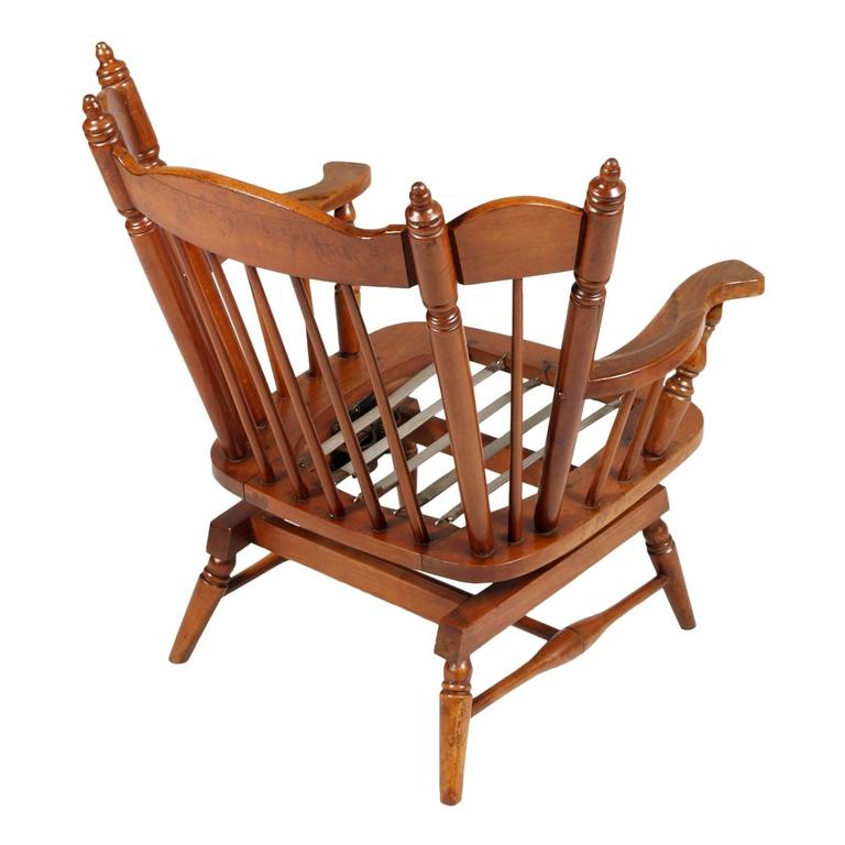 1930s Pair of Chestnut Chiavari Rocking Chairs with Springs, old ...