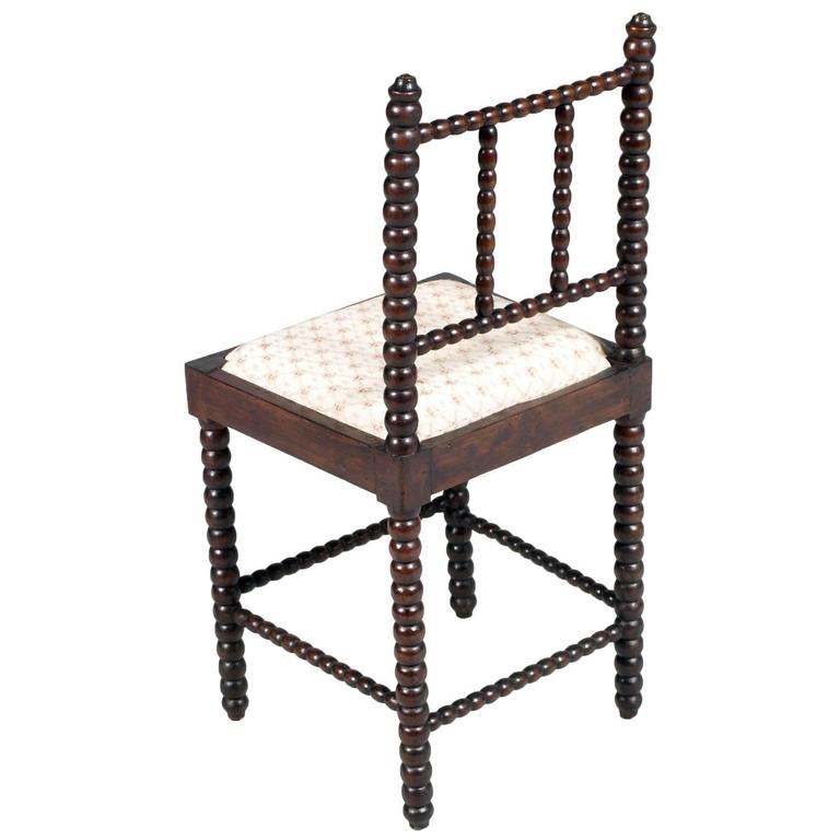 18th Century Pair of Turned Chairs Renaissance Florentine in Walnut Wax ...