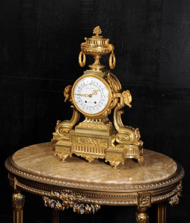Magnificent Antique French Ormolu Clock, Jules Graux at 1stDibs
