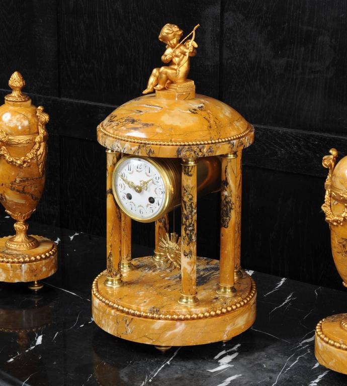 Grand Tour Style Portico Clock Set by Samuel Marti at 1stDibs