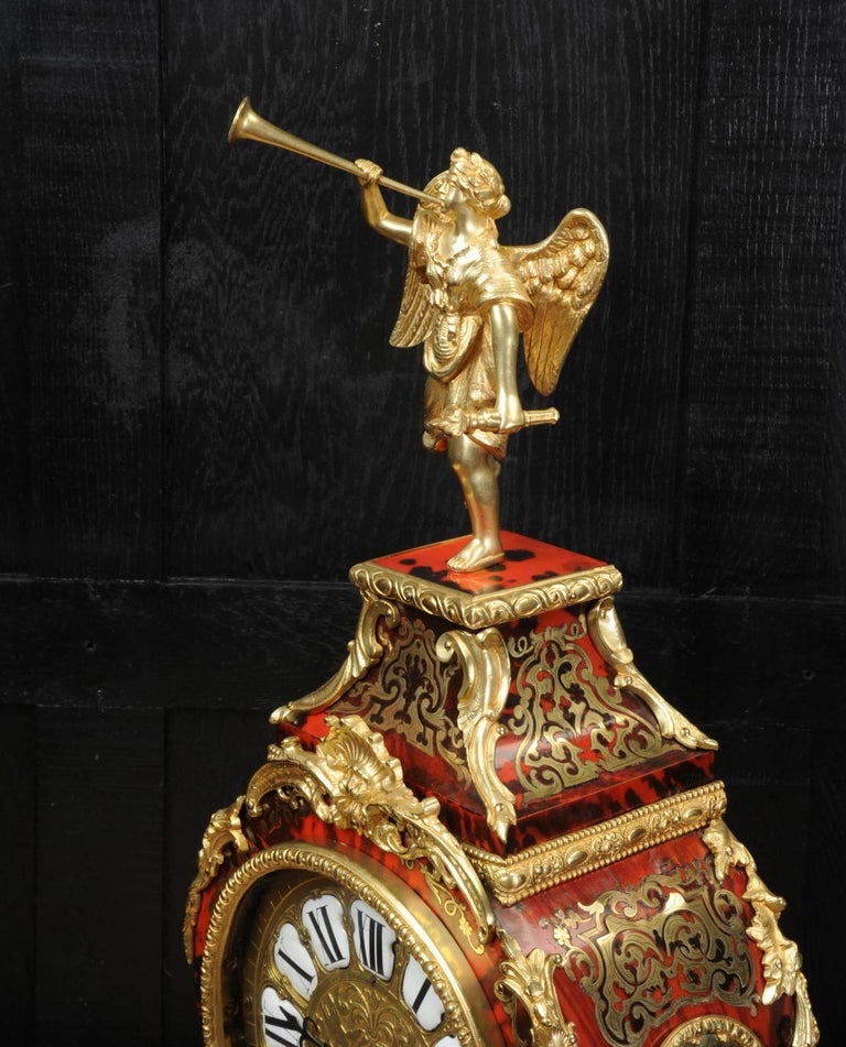 Large Rococo, Ormolu-Mounted Boulle Clock, Goddess Pheme at 1stDibs ...