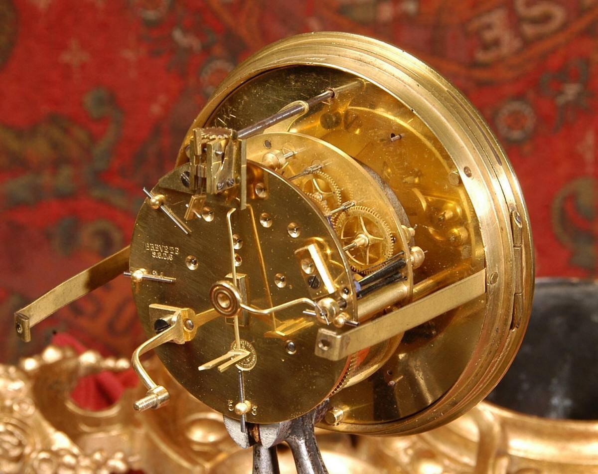 Japy Freres Gilt Cartel Wall Clock at 1stDibs | japy freres clocks